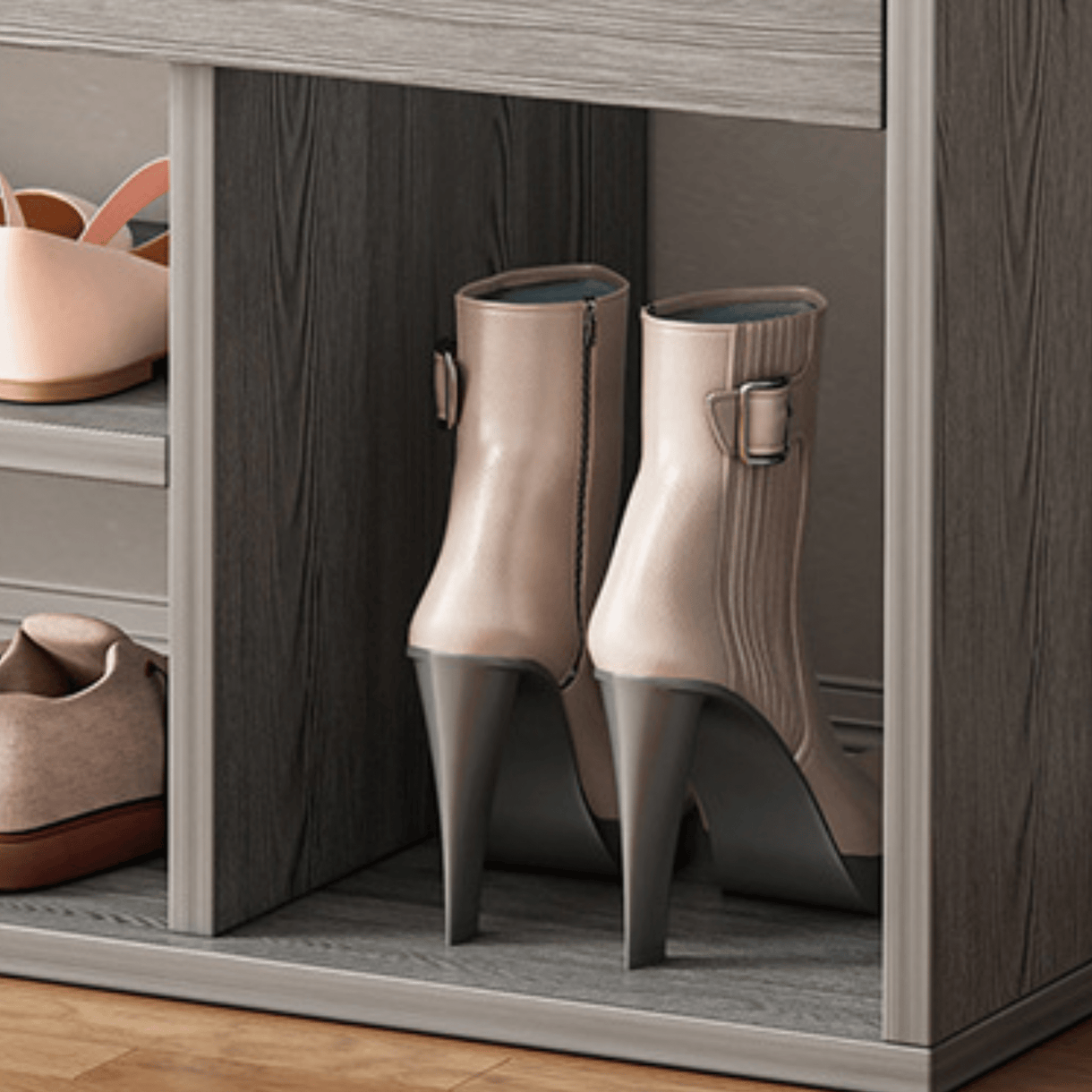 Shoe Rack With Lift Up Bench Top