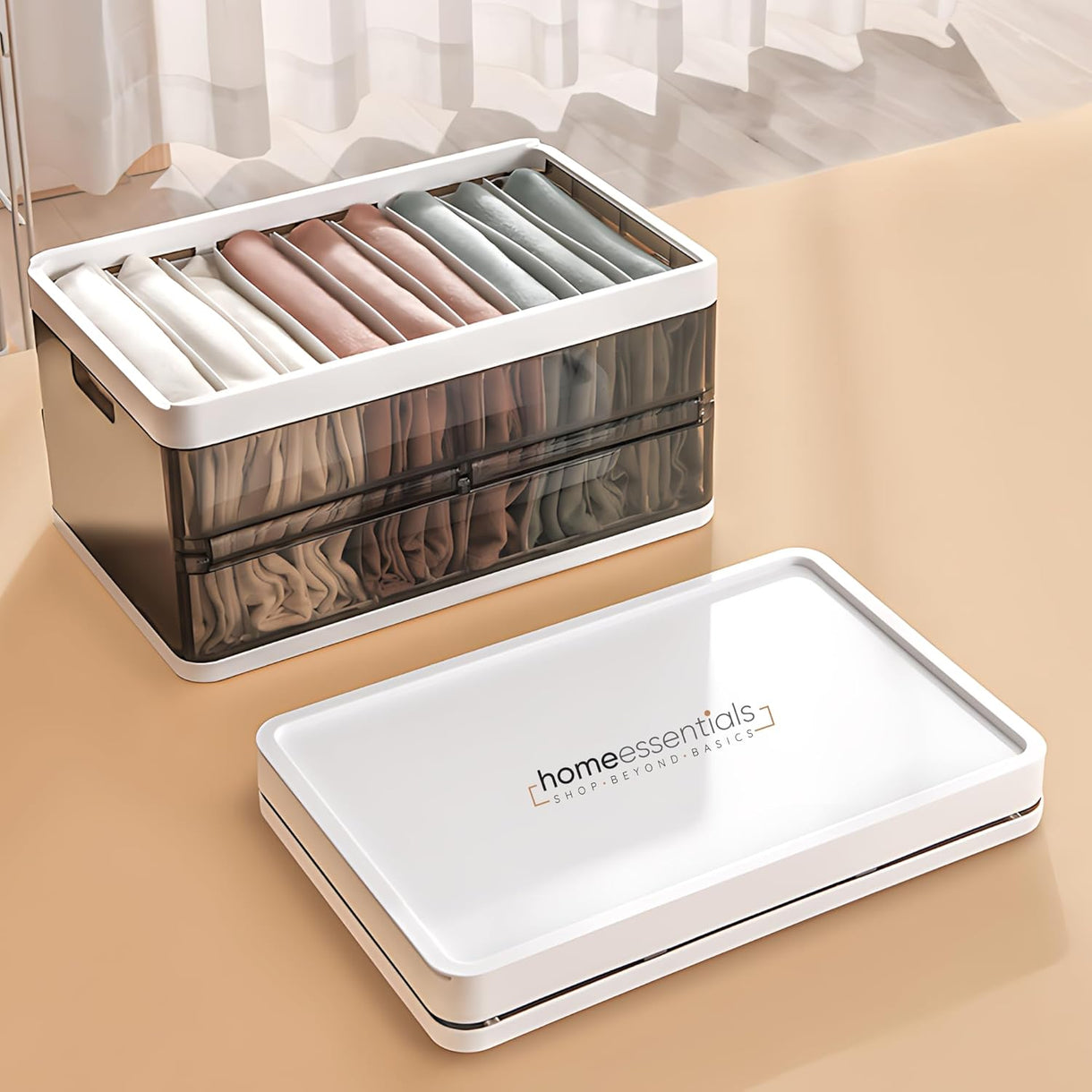 Easy-fold Stackable Plastic Storage Cupboard