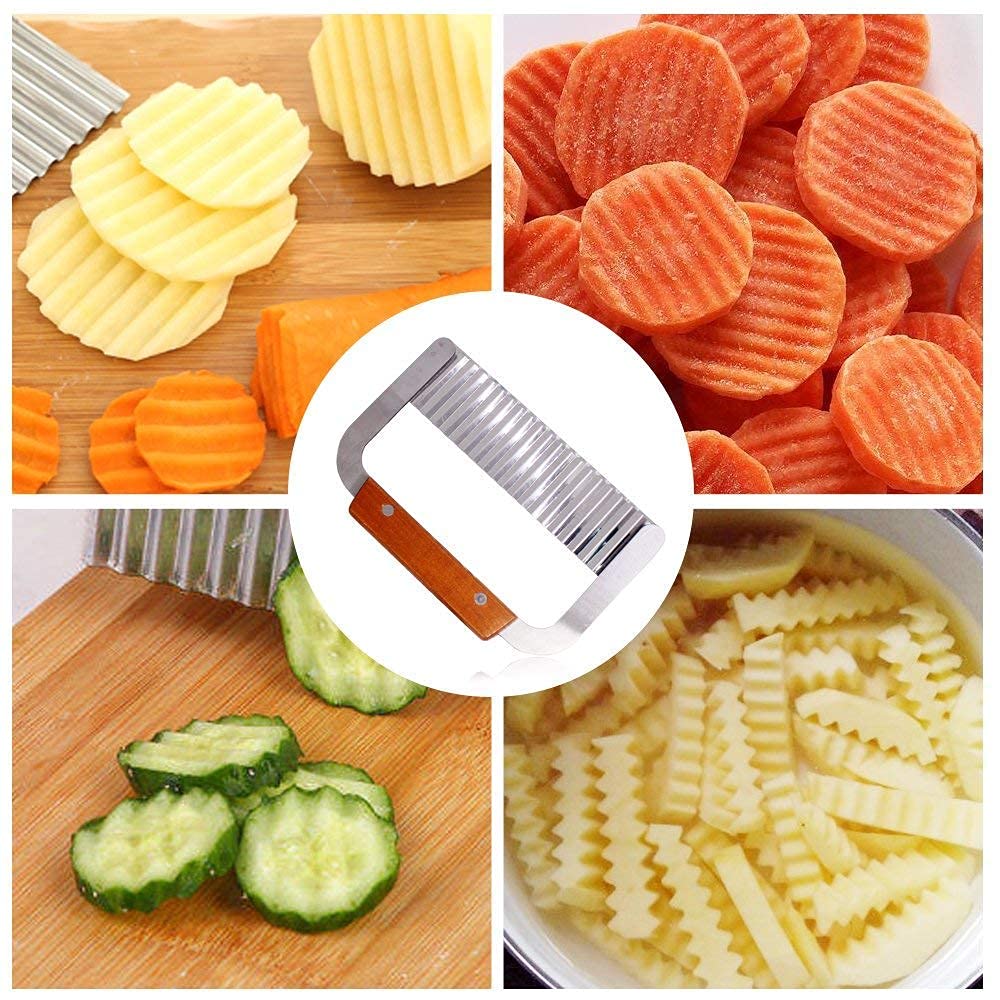 Premium Stainless Steel Vegetable Crinkle Slicer