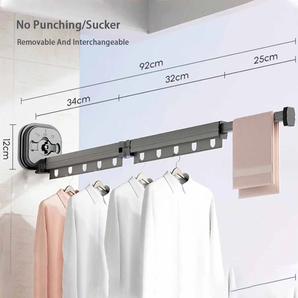 Home All products Wall Mount Folding Clothes Drying Rack