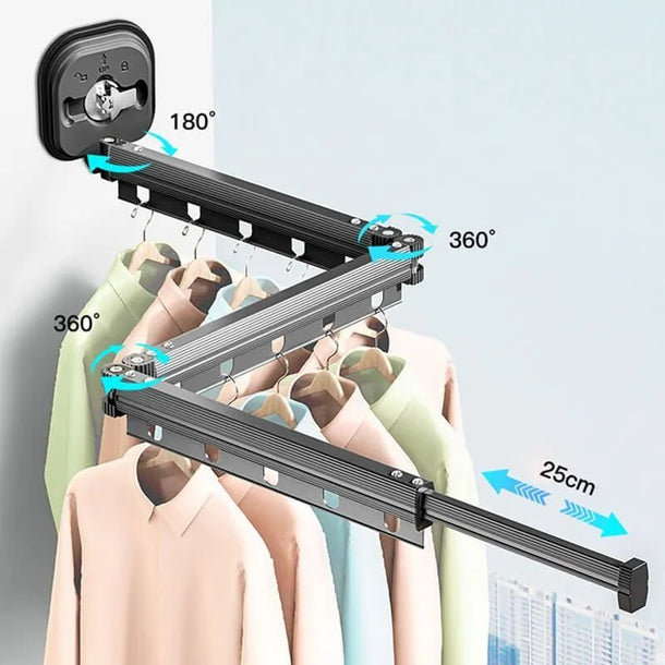 Wall Mount Folding Clothes Drying Rack – HOME ESSENTIALS